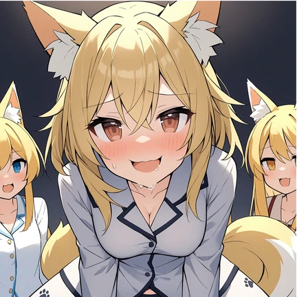 Three fox girls! — Tavern — Yodayo