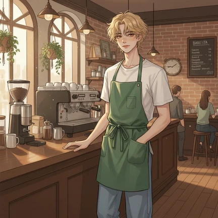 Rowan (BL) | Cute femboy barista — Tavern — Yodayo