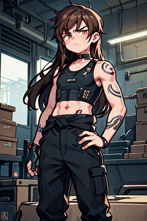 Wrench - Aloof Cyberpunk Mechanic — Tavern — Yodayo